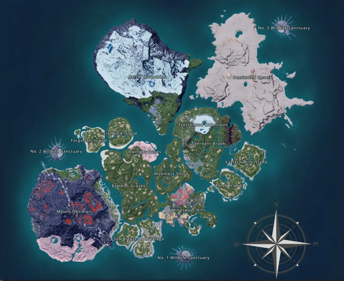 Palworld Map: Find All Locations and Secrets